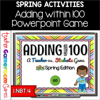 Adding Within 100 Spring Teacher vs Student Game - Teacher Gameroom