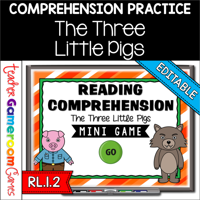 Reading Comprehension - The Three Little Pigs Mini Powerpoint Game ...