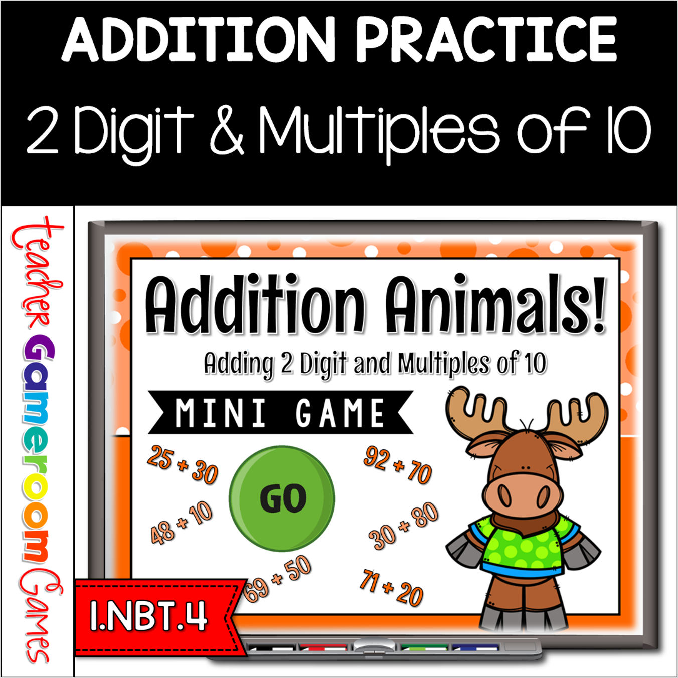 Adding 2 Digit & Multiples of 10 Mini Game Cover - Teacher Gameroom Adding 2 Digit & Multiples of 10 Mini Game Cover - Teacher Gameroom
