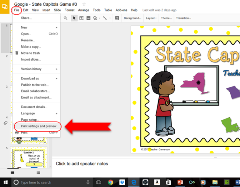 How to make Task Cards from a Powerpoint Game - Teacher Gameroom
