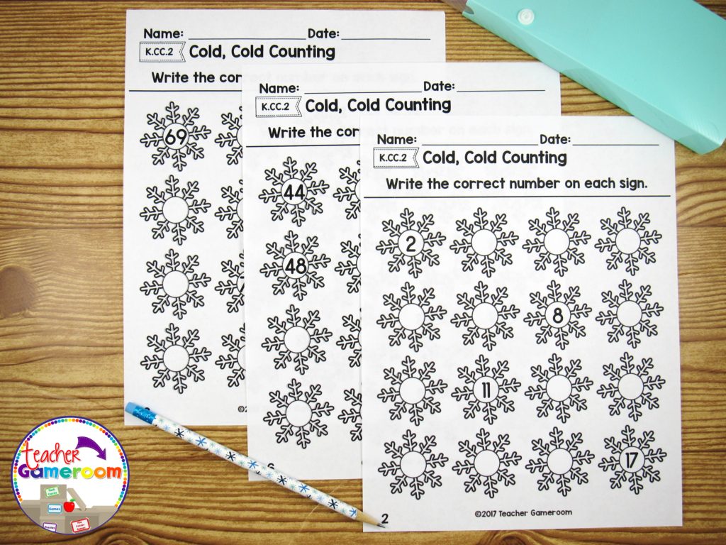 Kindergarten Winter Math Worksheets - Teacher Gameroom