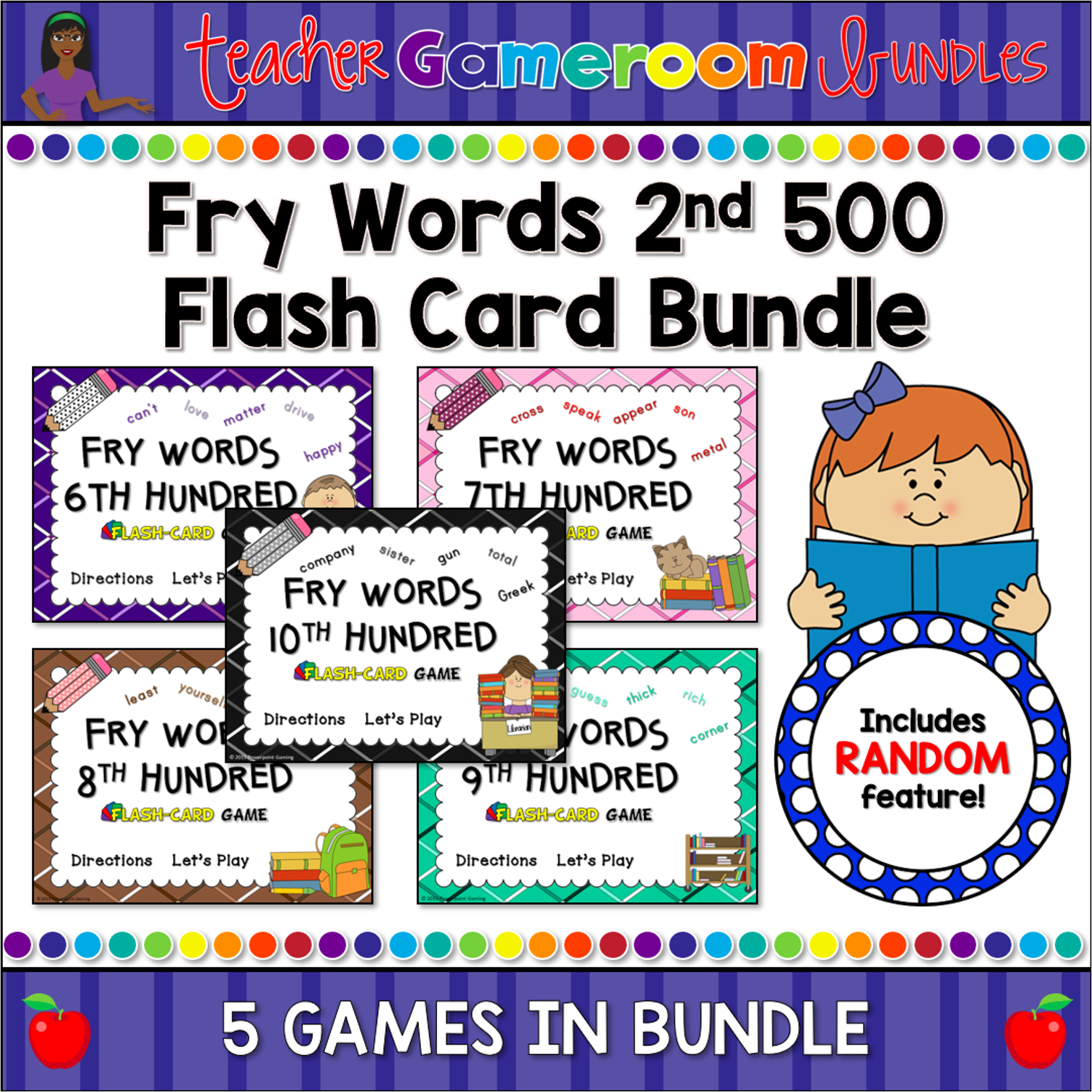 2nd 500 Fry Words Flash Cards Cover Teacher Gameroom 2nd 500 Fry Words Flash Cards Cover Teacher Gameroom