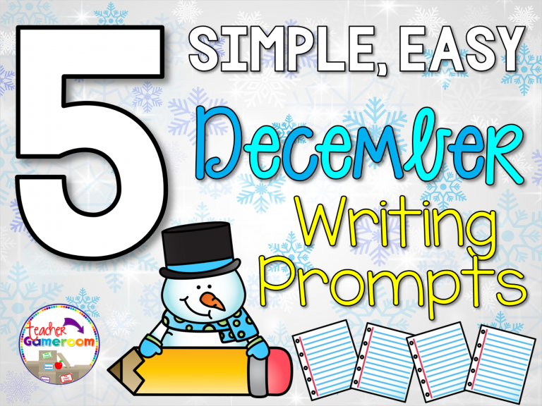 5 Easy Writing Prompts for December - Teacher Gameroom