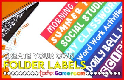 Easy, Attractive Folder Labels for Any Successful Classroom - Teacher ...