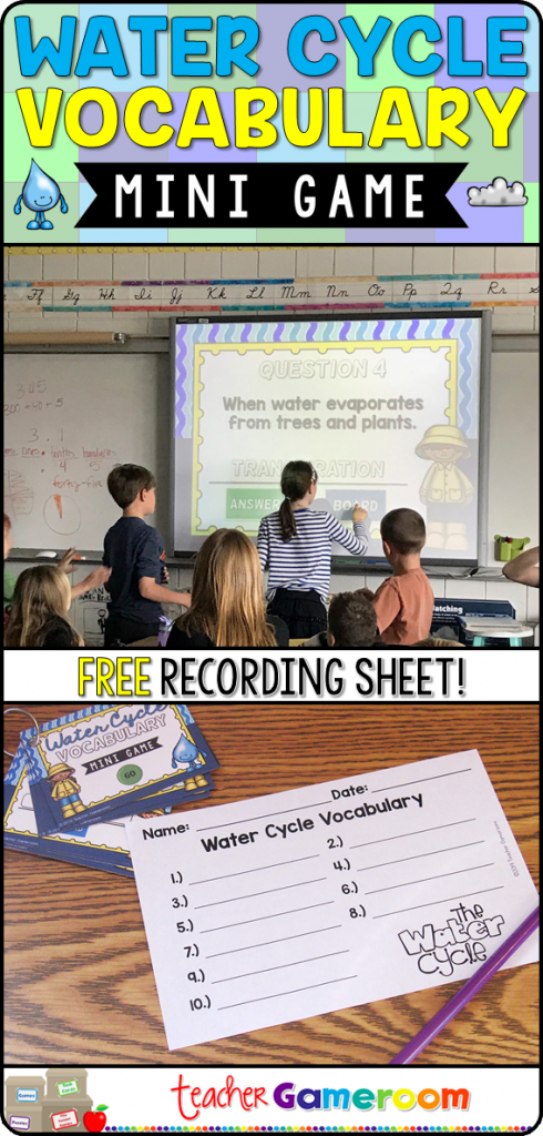 Water Cycle Vocabulary Mini Powerpoint Game by Teacher Gameroom