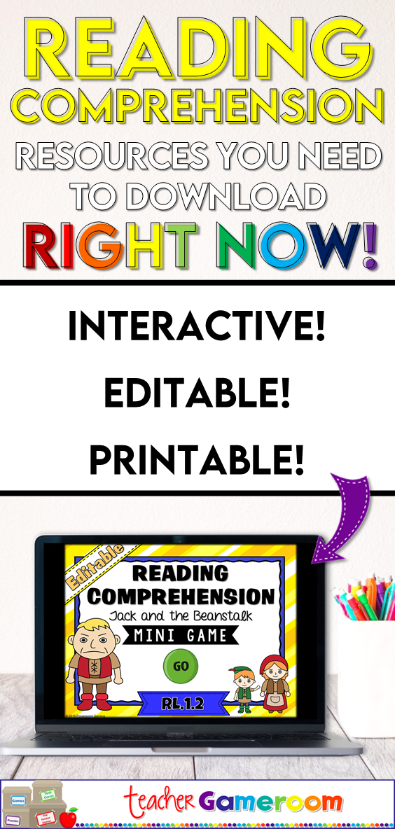 Reading Comprehension Games by Teacher Gameroom