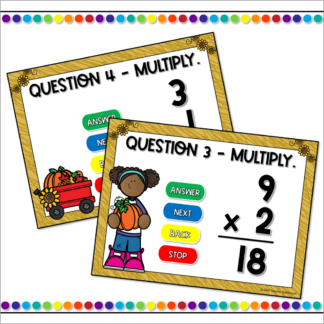 1 Digit by 1 Digit Multiplication Powerpoint Game | Single Digit ...