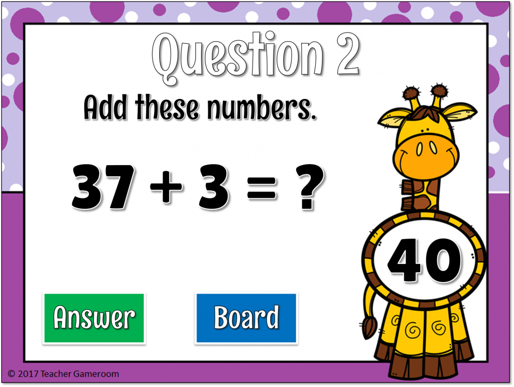 2 Digit and 1 Digit with No Regrouping Addition Digital Mini Game ...