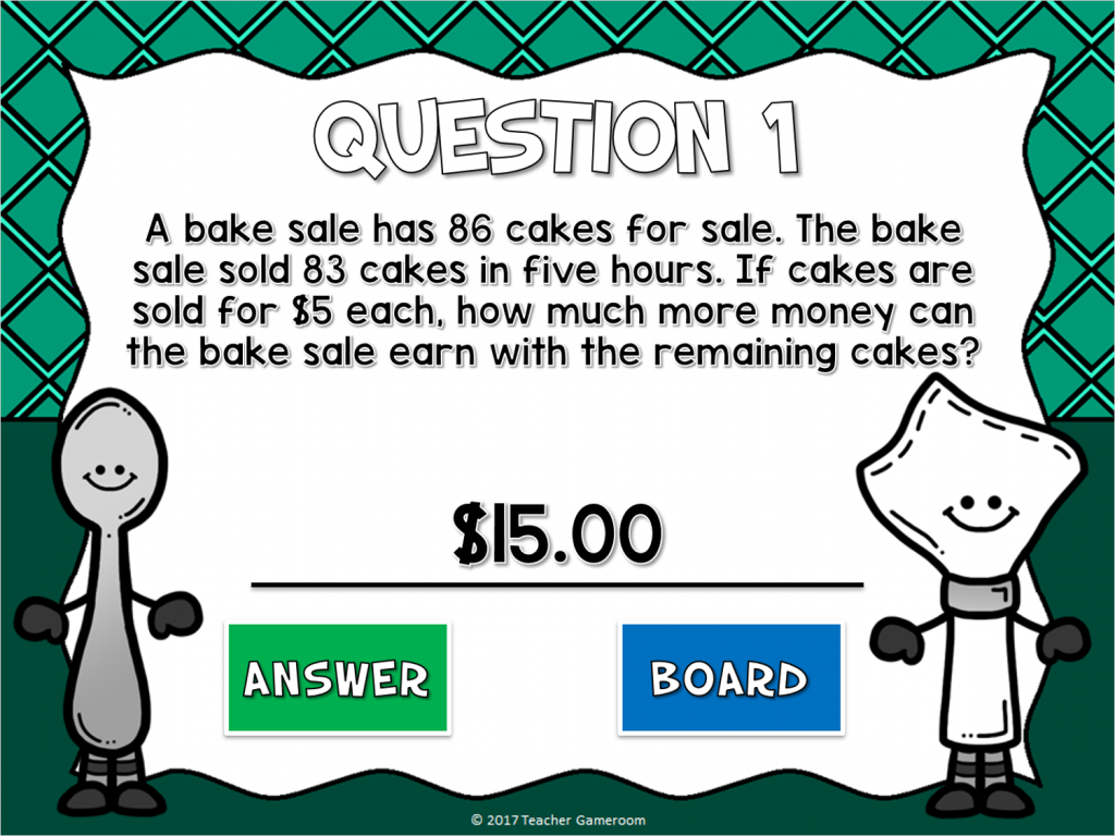 2 Step Word Problems Multiplication Mini Powerpoint Game - Teacher Gameroom