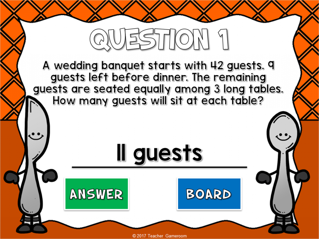 2 Step Word Problems Subtraction Mini Powerpoint Game - Teacher Gameroom