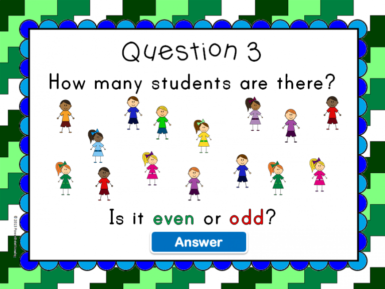 2nd Grade Even or Odd Student vs Student Powerpoint Game - Teacher Gameroom