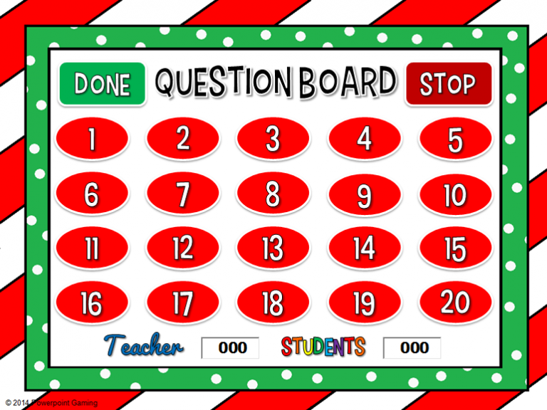 Adding Within 5 Christmas Teacher vs Student Powerpoint Game - Teacher ...