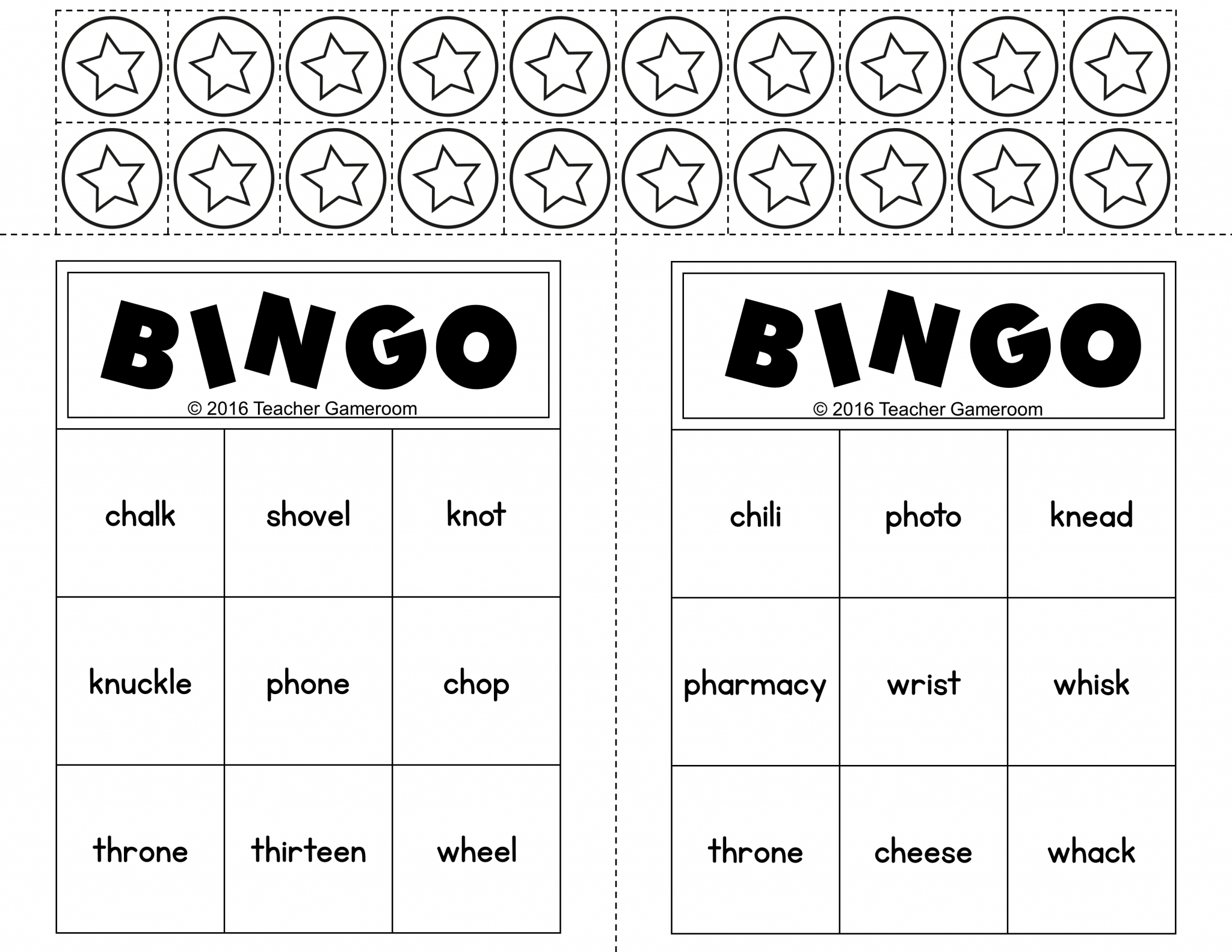 Beginning Digraphs Bingo Powerpoint Game - Teacher Gameroom