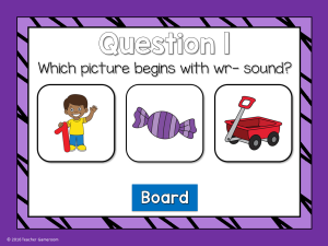 Beginning Digraphs Wr Mini Powerpoint Game - Teacher Gameroom