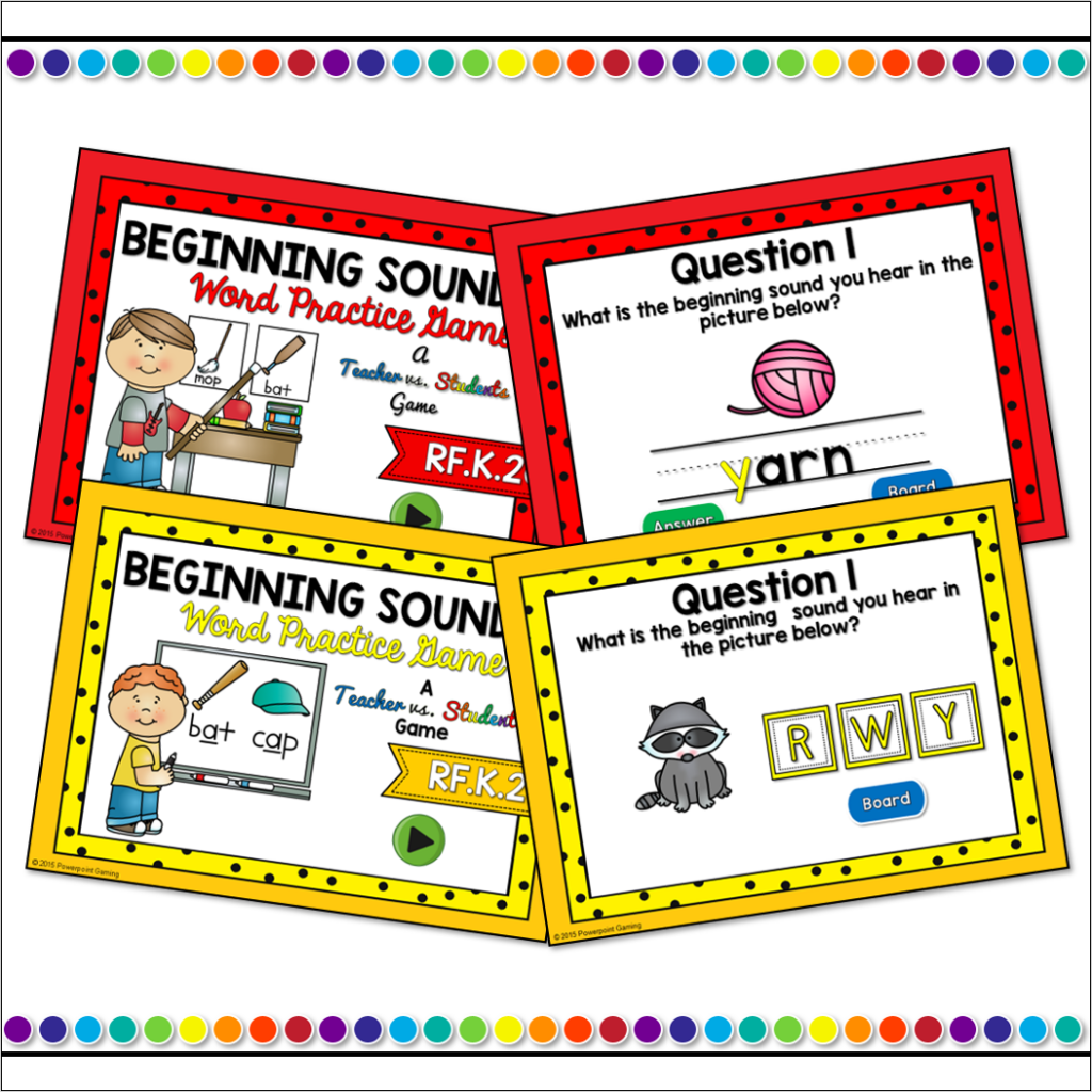 Beginning Sounds Bundle 1 - Teacher Gameroom