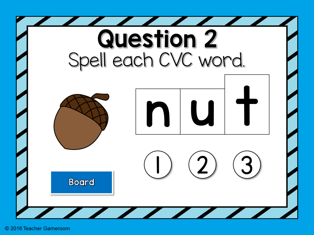 CVC Middle U Practice Mini Game - Teacher Gameroom