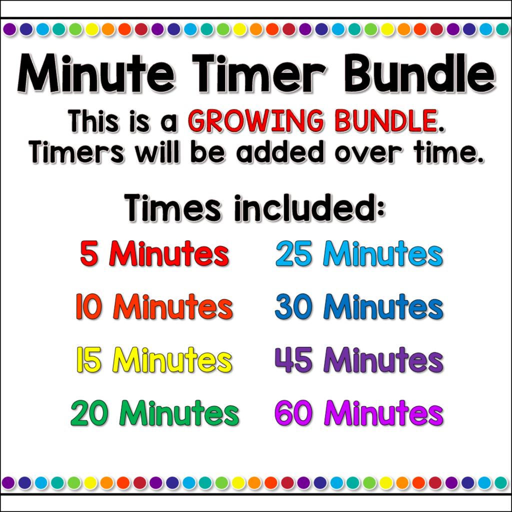 Classroom Timers Bundle-20 Minutes - Teacher Gameroom
