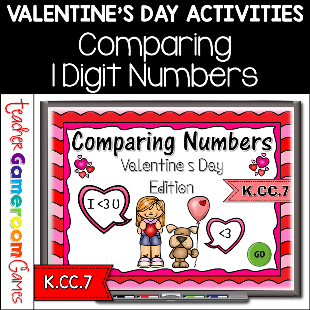 Comparing Numbers Valentine’s Day Game - Teacher Gameroom