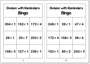 Division with Remainders Bingo Powerpoint Game - Teacher Gameroom