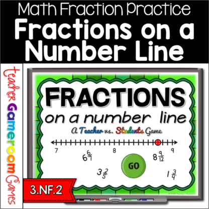 Fractions on a Number Line Teacher vs Student Powerpoint Game - Teacher ...