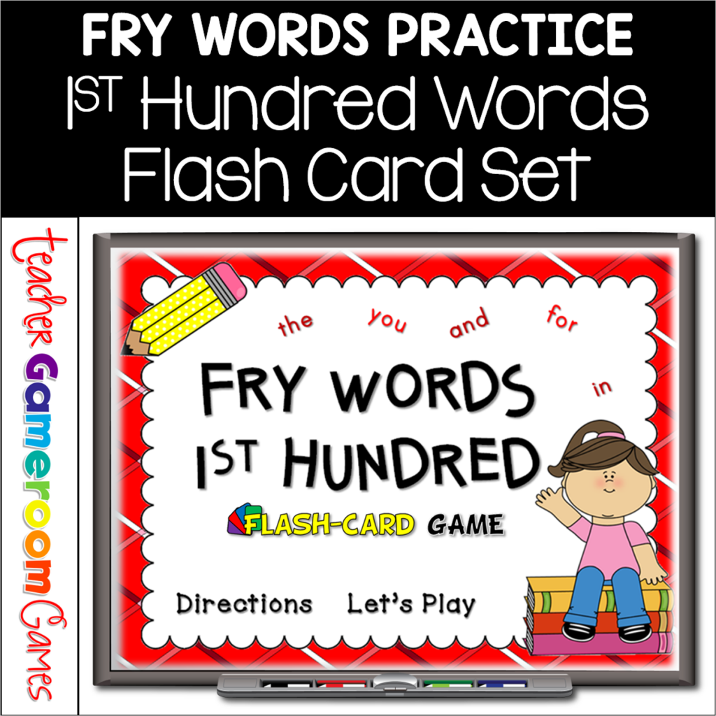 Fry Words – 1st 100 Flash Card Set - Teacher Gameroom