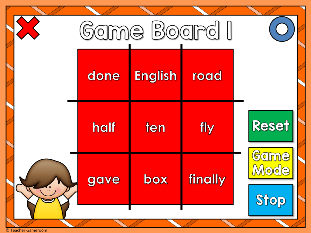 Fry Words Tic-Tac-Toe Set - 5th 100 Words - Teacher Gameroom