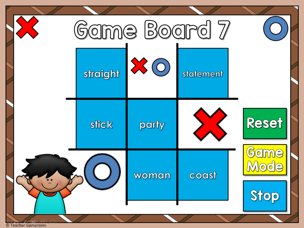 Fry Words Tic-Tac-Toe Set - 8th 100 Words - Teacher Gameroom