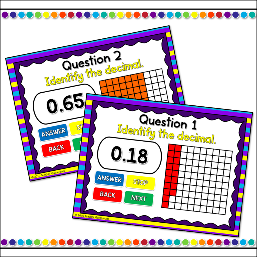 Identifying Decimals Click and Go Powerpoint Game - Teacher Gameroom