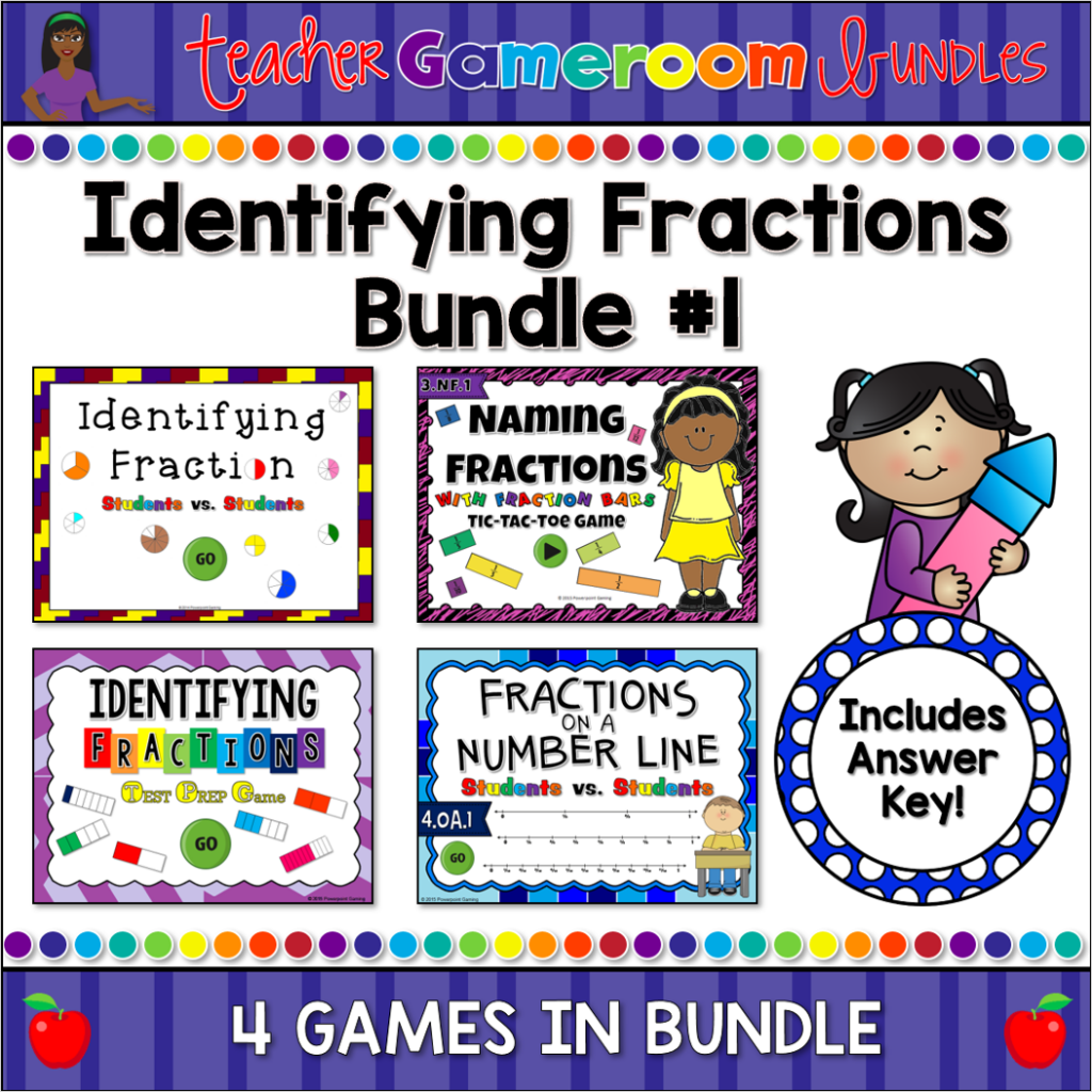 Identifying Fractions Bundle #1 - Teacher Gameroom