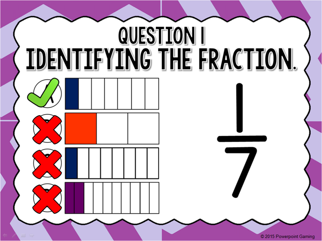 Identifying Fractions Test Prep Powerpoint Game - Teacher Gameroom
