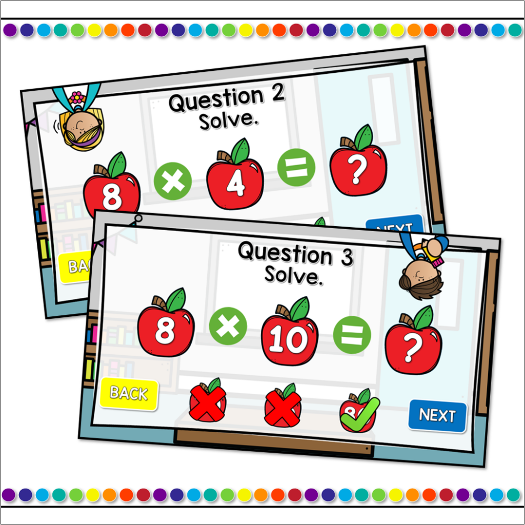 Multiplication Self-Checking Powerpoint Game - Teacher Gameroom