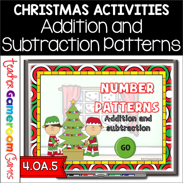 Number Patterns Christmas Teacher vs Student Powerpoint Game - Teacher ...