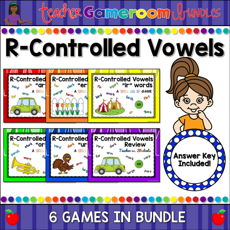 R-Controlled Vowels Who Am I Powerpoint Game Bundle - Teacher Gameroom
