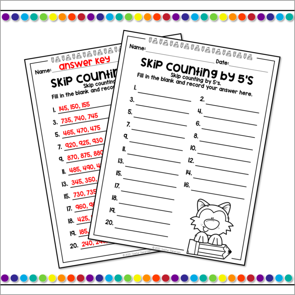 Skip Counting by 5’s Digital Task Cards - Teacher Gameroom