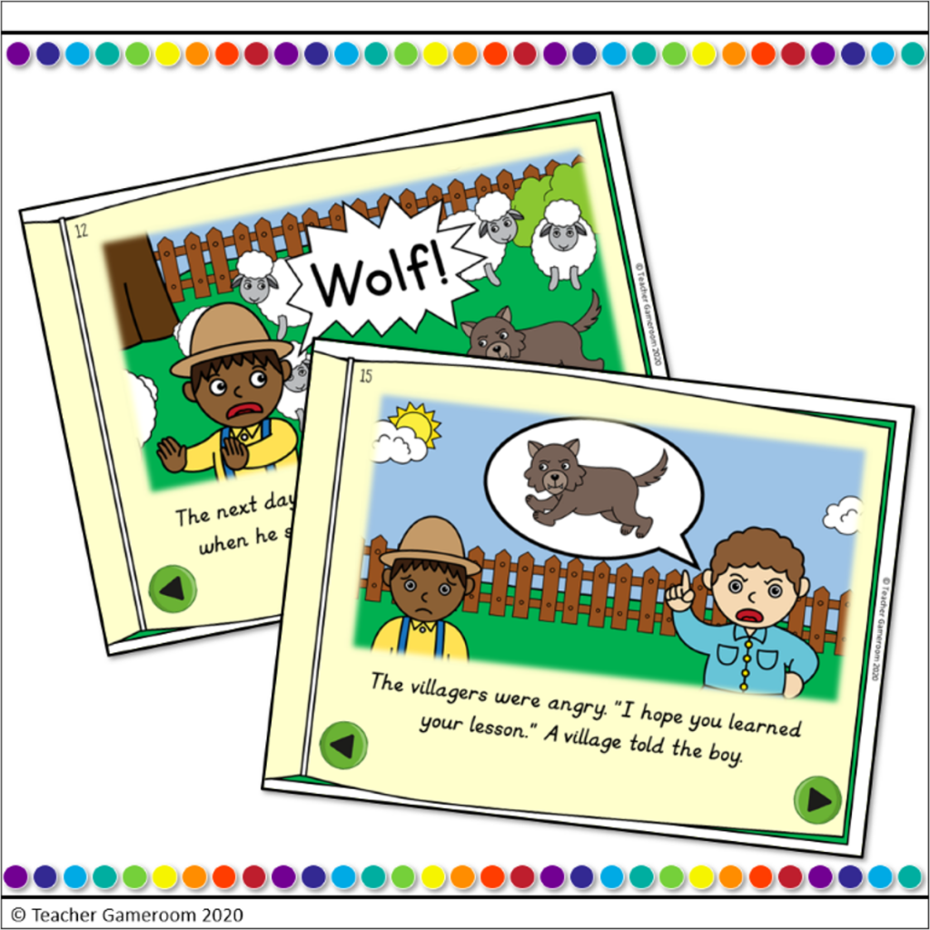 The Boy Who Cried Wolf Digital eBook and Activities - Teacher Gameroom