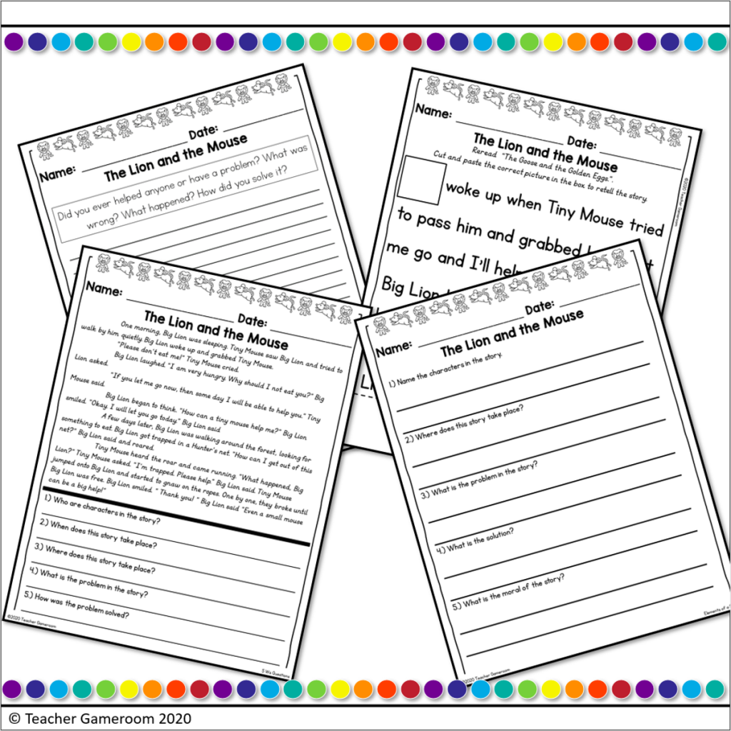 The Lion and the Mouse Digital eBook and Activities - Teacher Gameroom