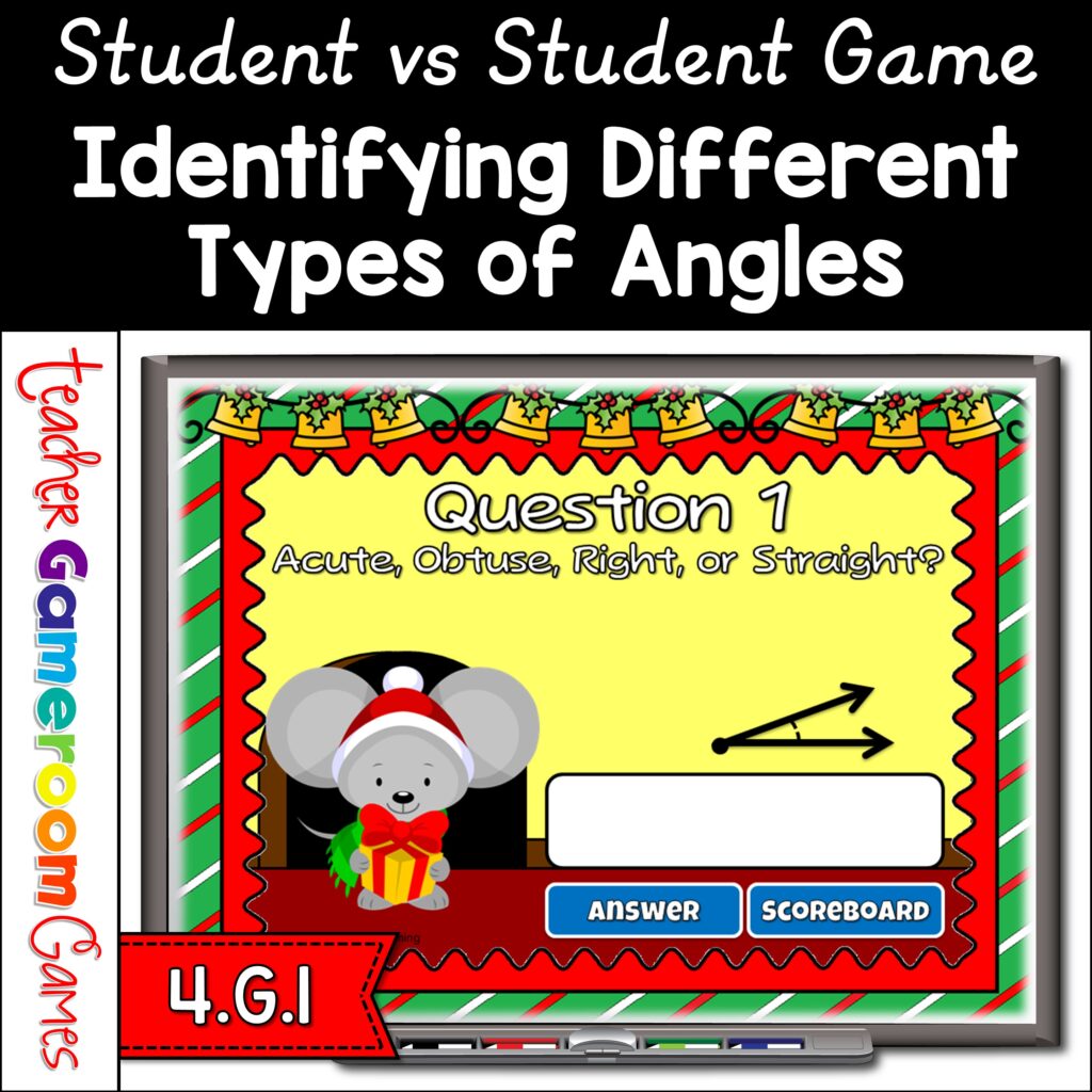 Types of Angles Christmas Game | Geometry Activities | No Prep Digital ...