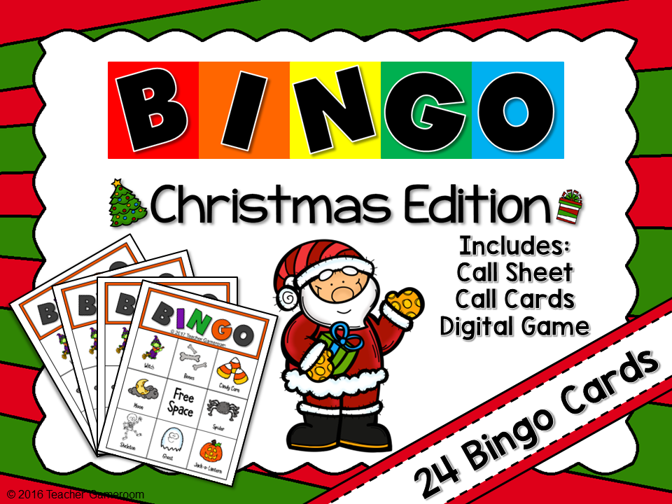 Christmas Bingo Powerpoint Game Kit Cover (Not Square) - Teacher Gameroom Christmas Bingo Powerpoint Game Kit Cover (Not Square) - Teacher Gameroom