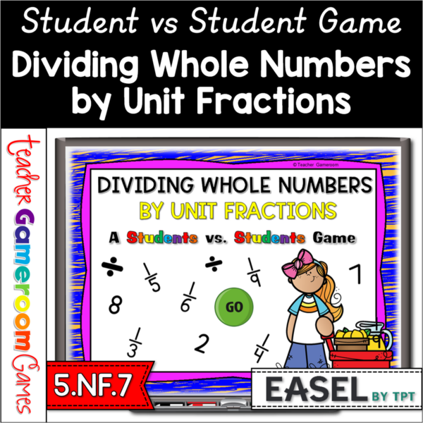 Dividing Whole Numbers by Unit Fractions Powerpoint Game - Teacher Gameroom