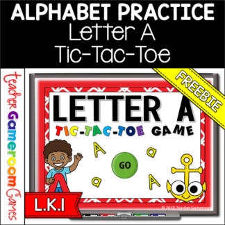 Letter A Tic-Tac-Toe Game - Teacher Gameroom