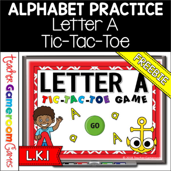 Letter A Tic-Tac-Toe Game - Teacher Gameroom