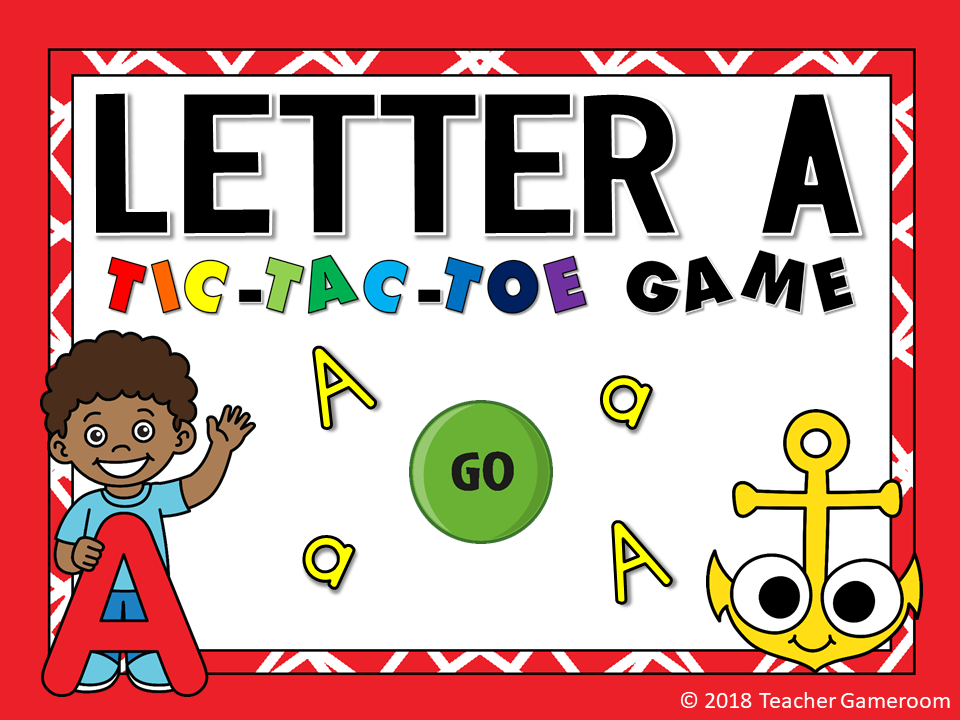 Letter A Tic-Tac-Toe Powerpoint Game - Teacher Gameroom