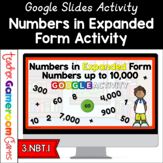 Numbers in Expanded Form up to 10,000 Place Value Google Activity ...