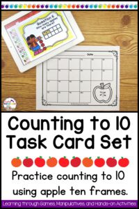 Easy Counting Game using Ten Frames for Centers!