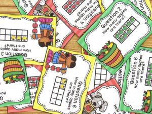 Easy Counting Game using Ten Frames for Centers!