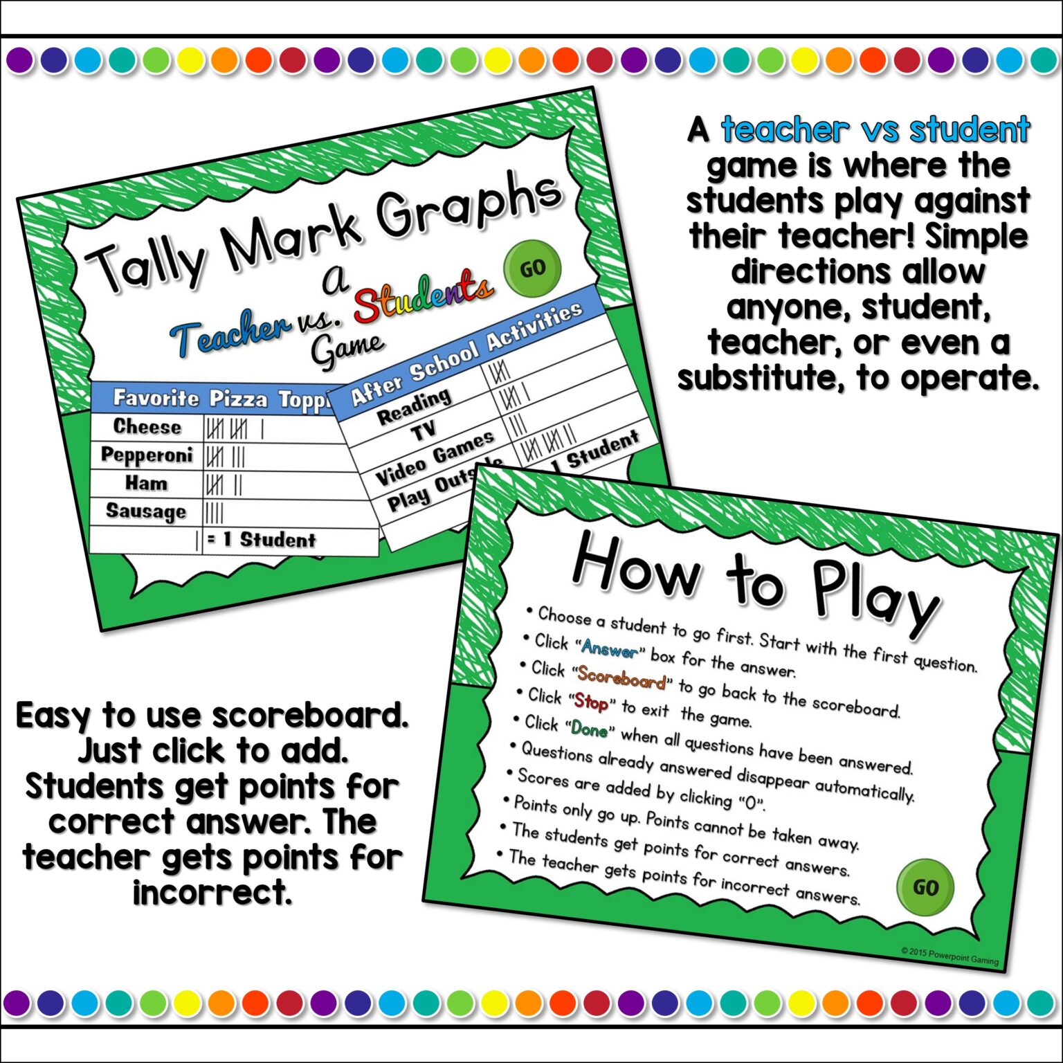 Tally Marks Powerpoint Game | Graphs Activities | Math Measurement ...